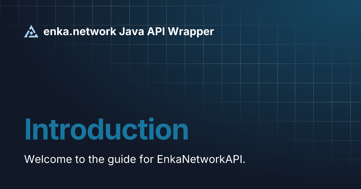 Introduction | enka.network Java API Wrapper