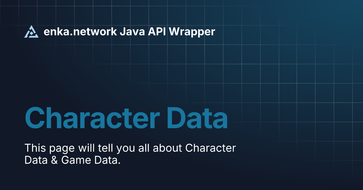 Character Data | enka.network Java API Wrapper
